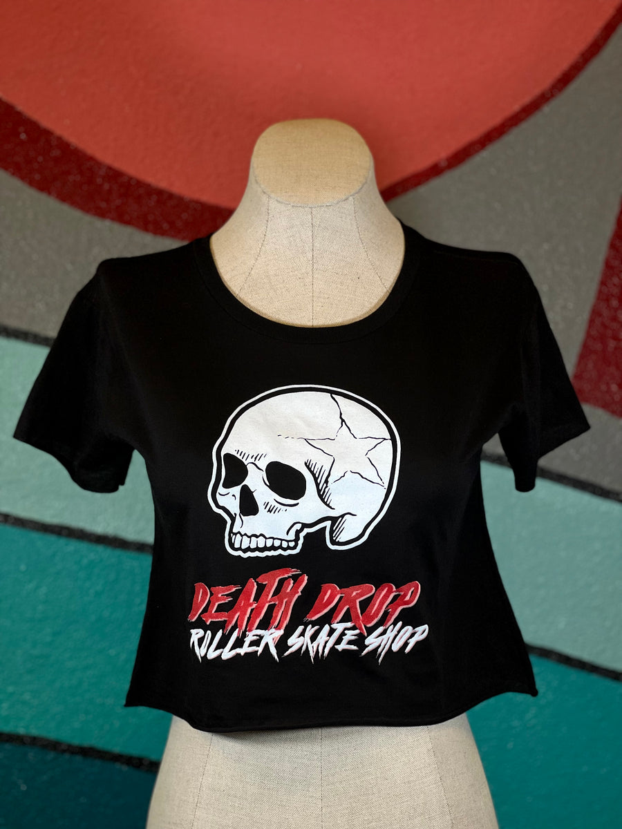 Death Drop Skull Crop Top – Death Drop Roller Skate Shop
